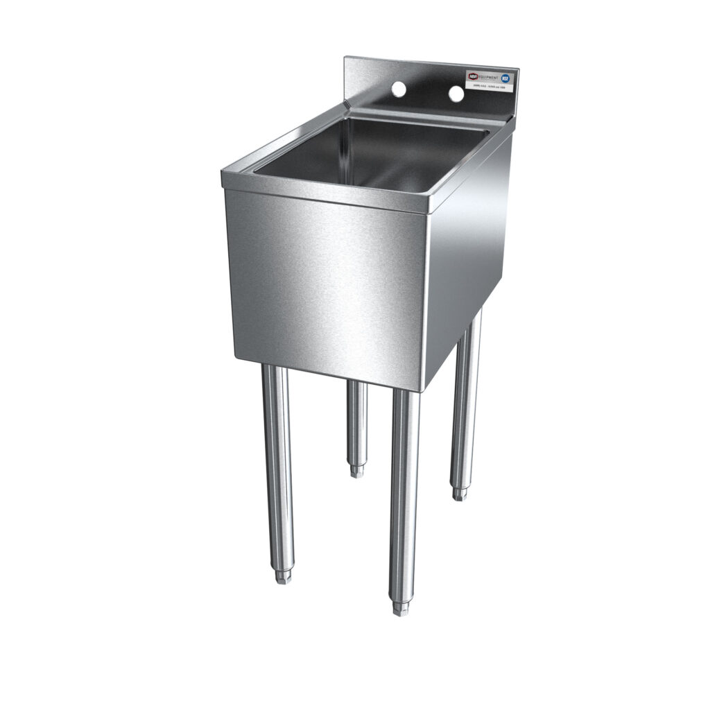 (UW-1-1014-xxxxV)Wall Mount Slim Hand Dump Sink - NBR Equipment Inc.