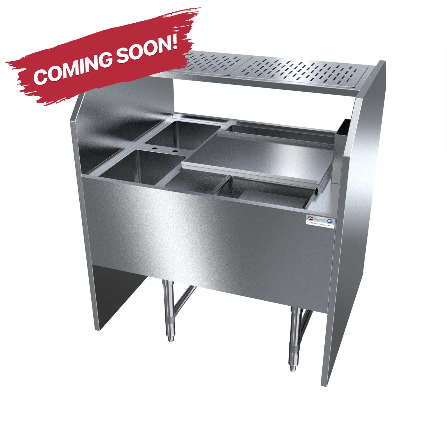 (NPTS-4235)Pass-Thru Combo Ice Bin & Cocktail Station - NBR Equipment Inc.